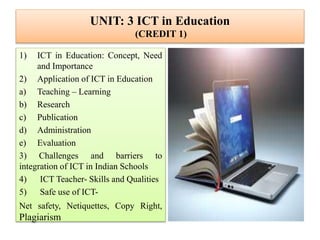 BED:105: Advanced Pedagogy & Application of ICT - Orientation | PPTX