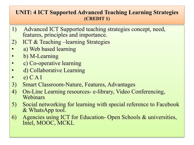 BED:105: Advanced Pedagogy & Application of ICT - Orientation | PPTX ...