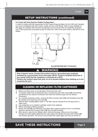 Crystal Clear pool pump model 637R Manual | PDF