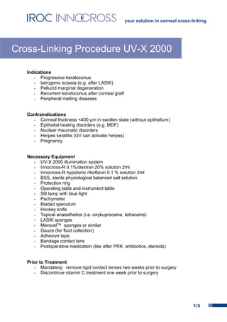 105 uv x2000 cross-linking procedure 22.2.2012