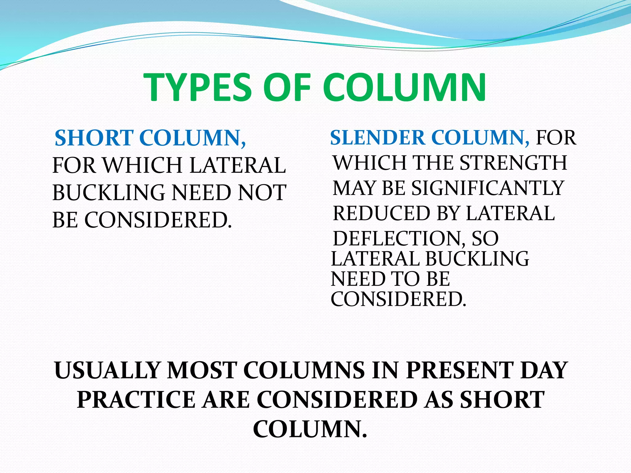 Uniaxial Column Design | PPTX