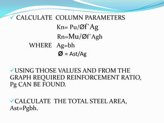 Uniaxial Column Design | PPTX
