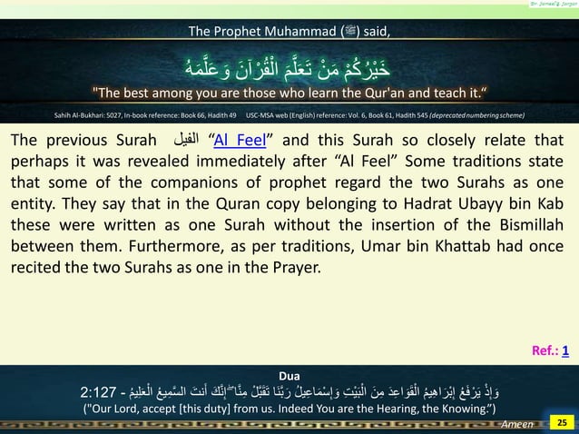 Al Quran (Chapter 106): Surah Quraysh [Quraysh an Arab Tribe] | PDF ...