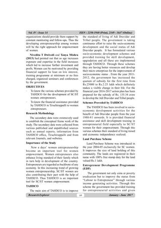 WOMEN EMPOWERMENT AND ENTREPRENEURSHIP THROUGH TAHDCO IN ...