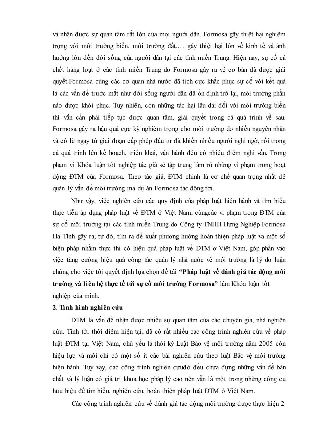 BÀI MẪU khóa luận tốt nghiệp Luật môi trường, 9 ĐIỂM | DOC