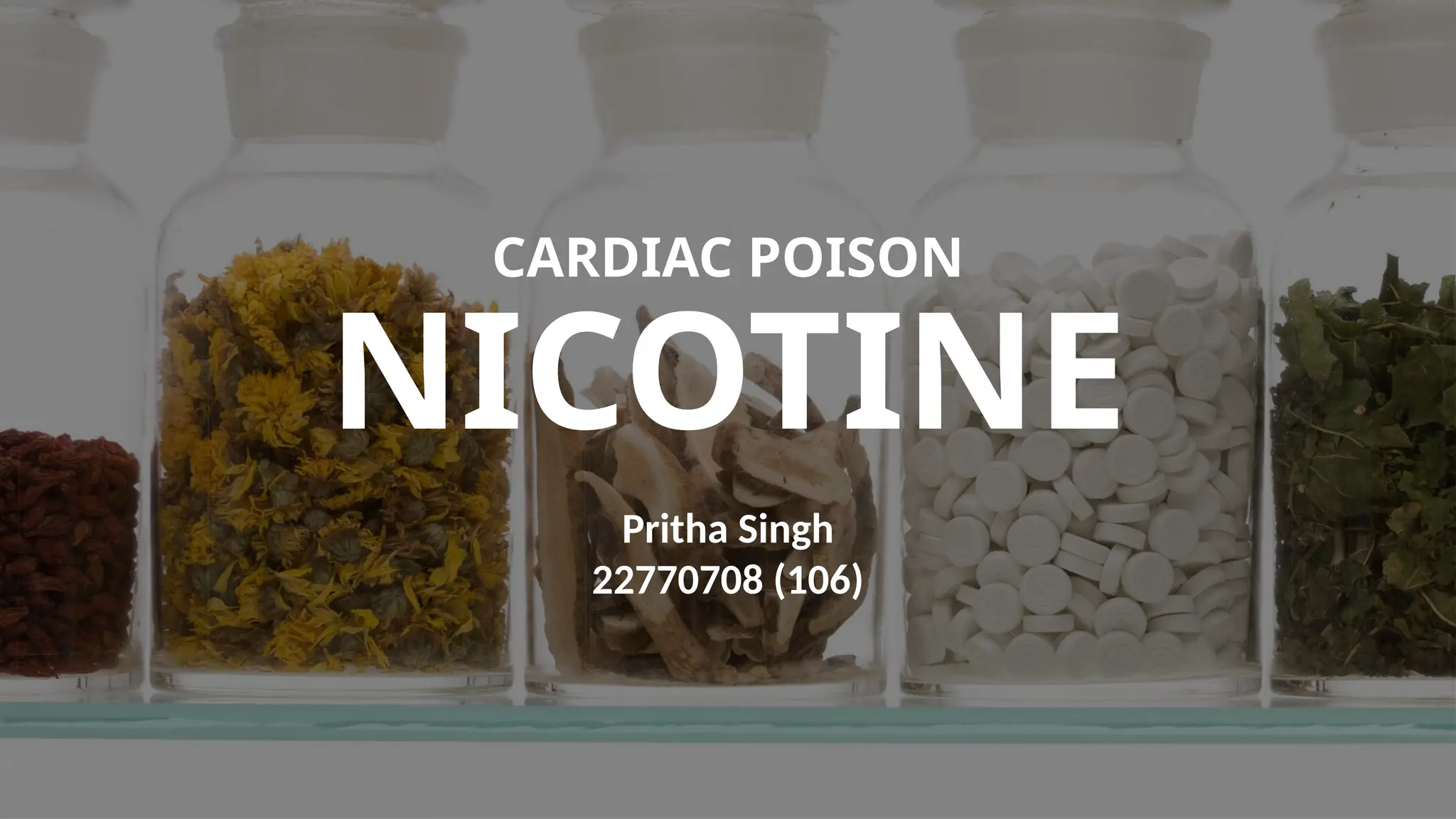 Cardiac Poison - Nicotine (Mechanism and side-effects) | PPTX