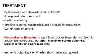 Cardiac Poison - Nicotine (Mechanism and side-effects) | PPTX
