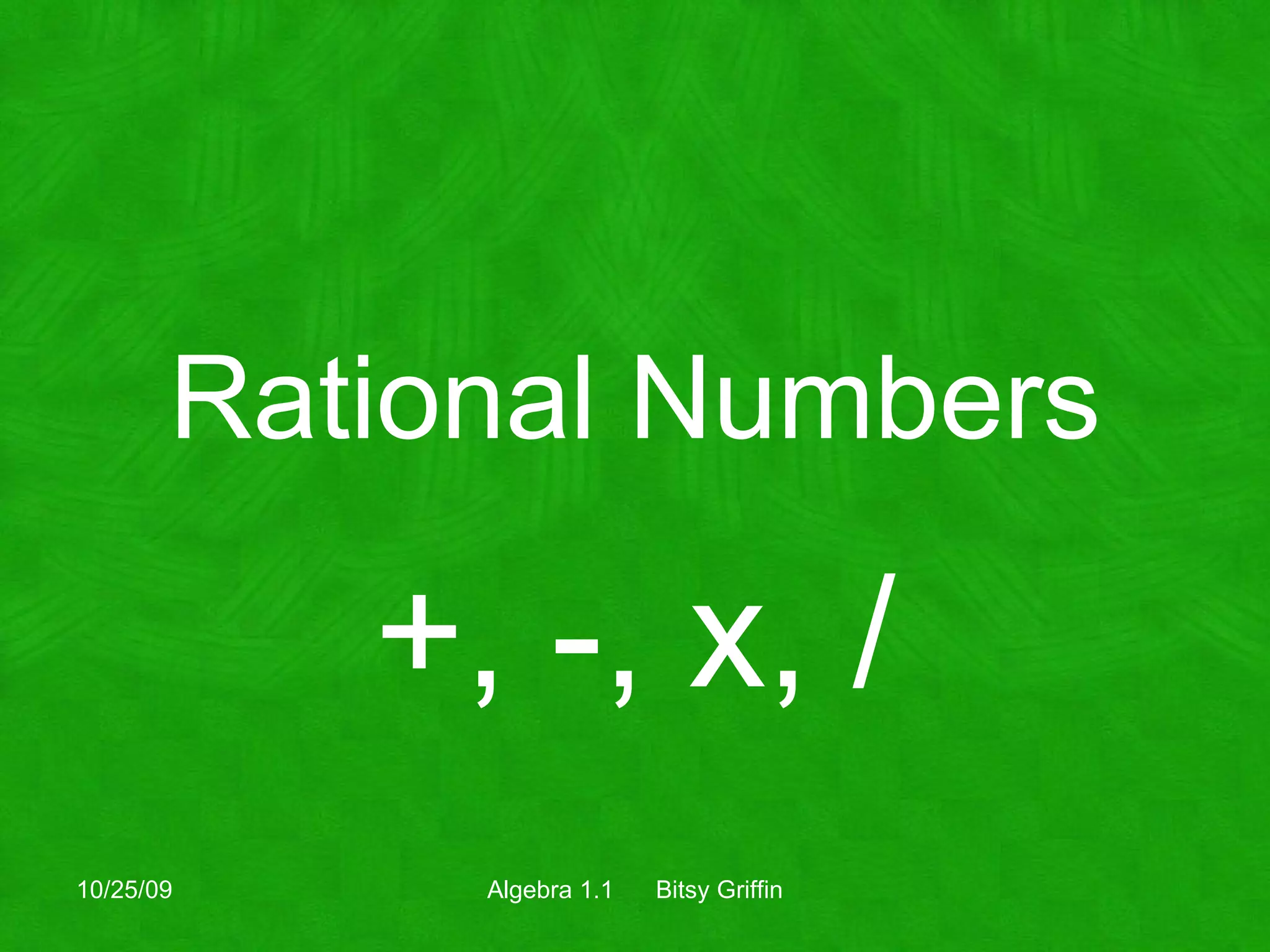 106 Rationals Lesson | PPT