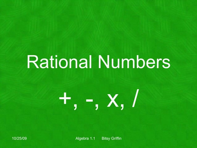 106 Rationals Lesson | PPT