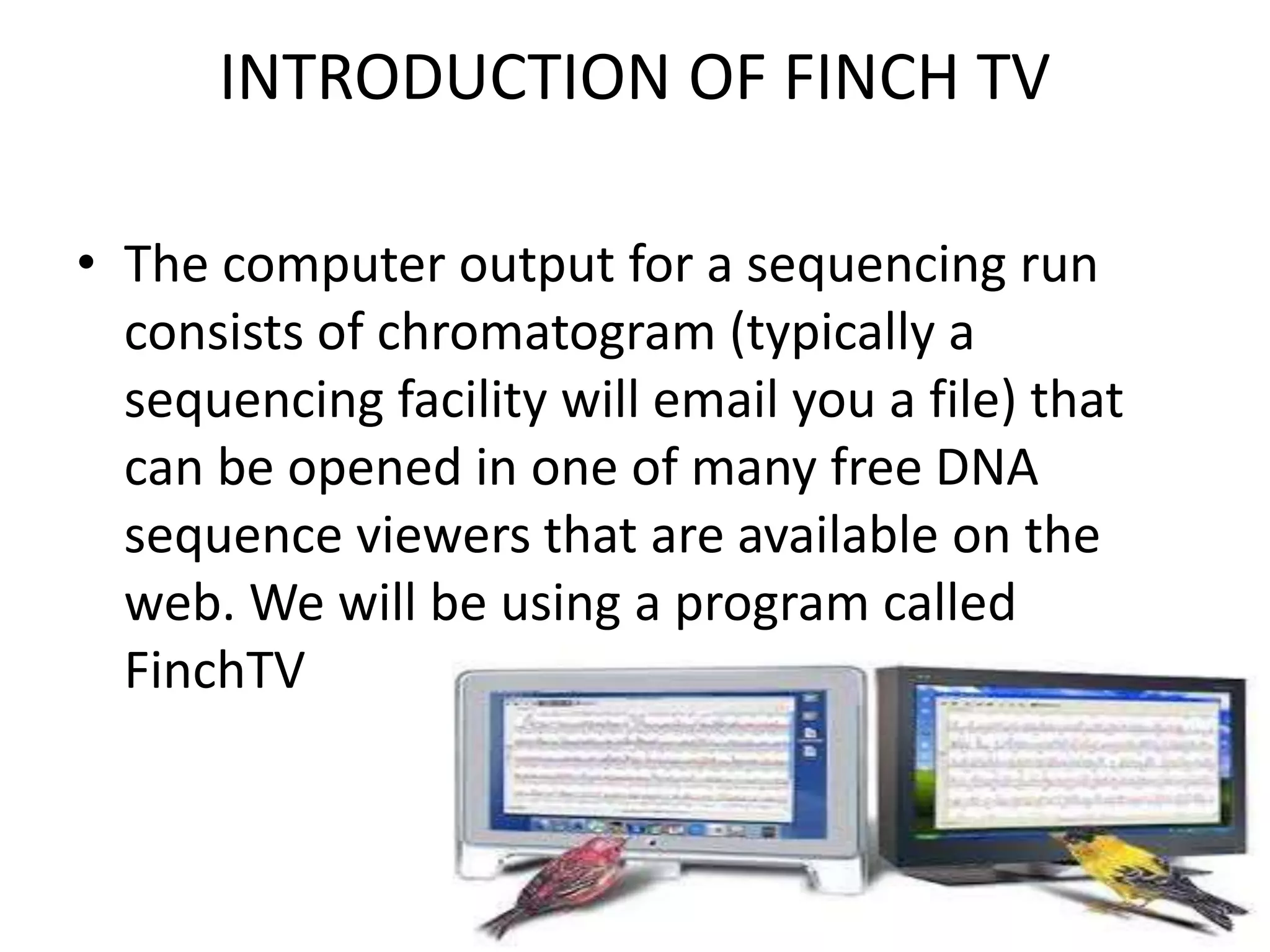 Finch TV DNA SEQUENCING | PPTX
