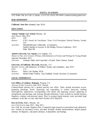 Resume | DOCX | Legal Services Industry | Industries