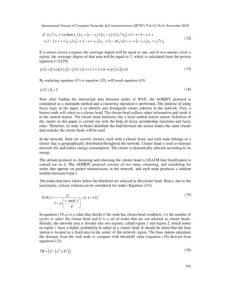 IMPROVEMENT of MULTIPLE ROUTING BASED on FUZZY CLUSTERING and PSO ALGORITHM IN WSNS TO REDUCE ...