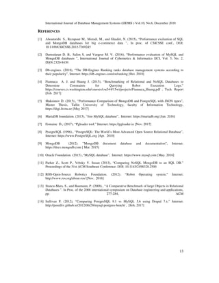 Database Systems Performance Evaluation for IoT Applications | PDF