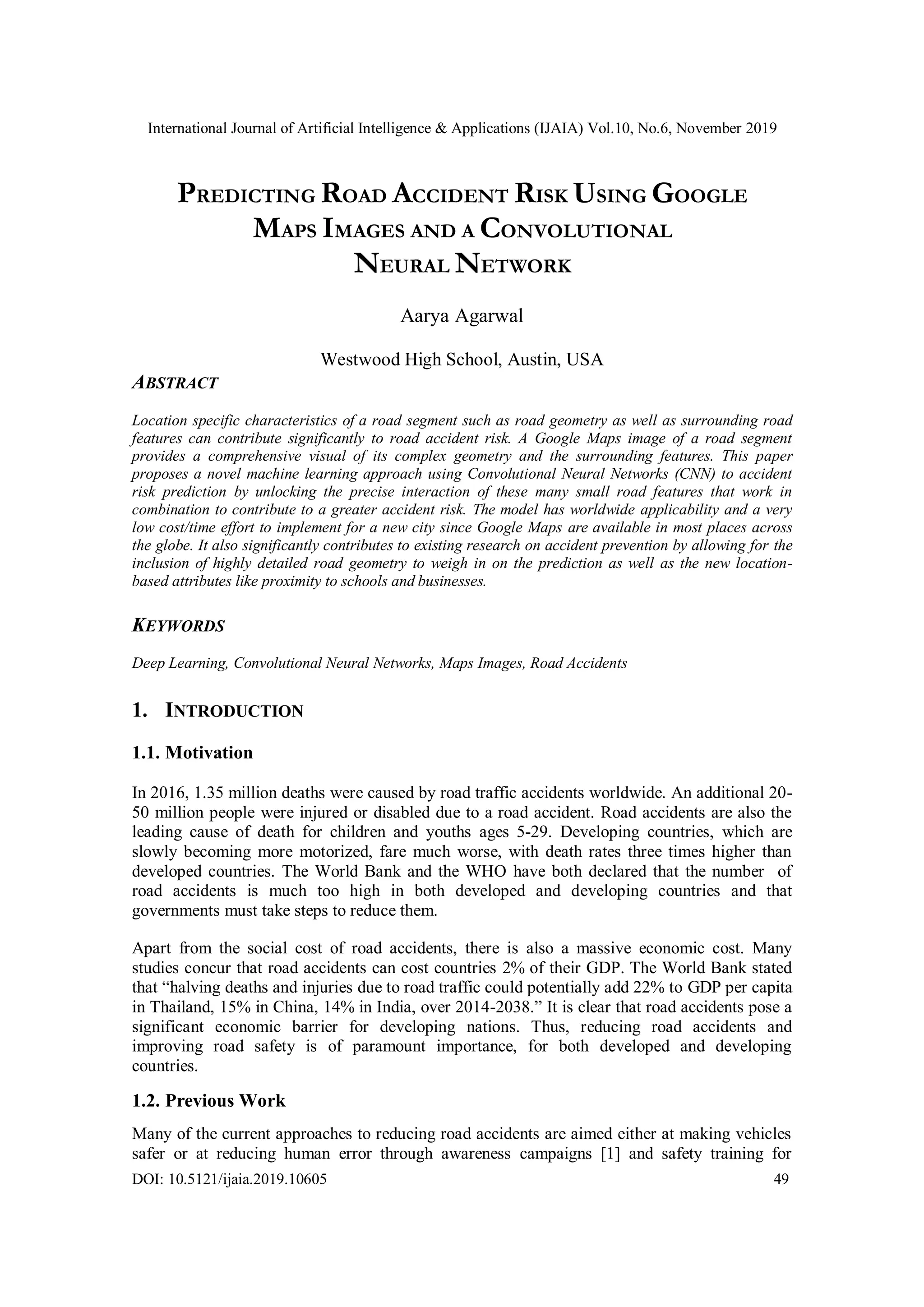 Predicting Road Accident Risk Using Google Maps Images and A ...