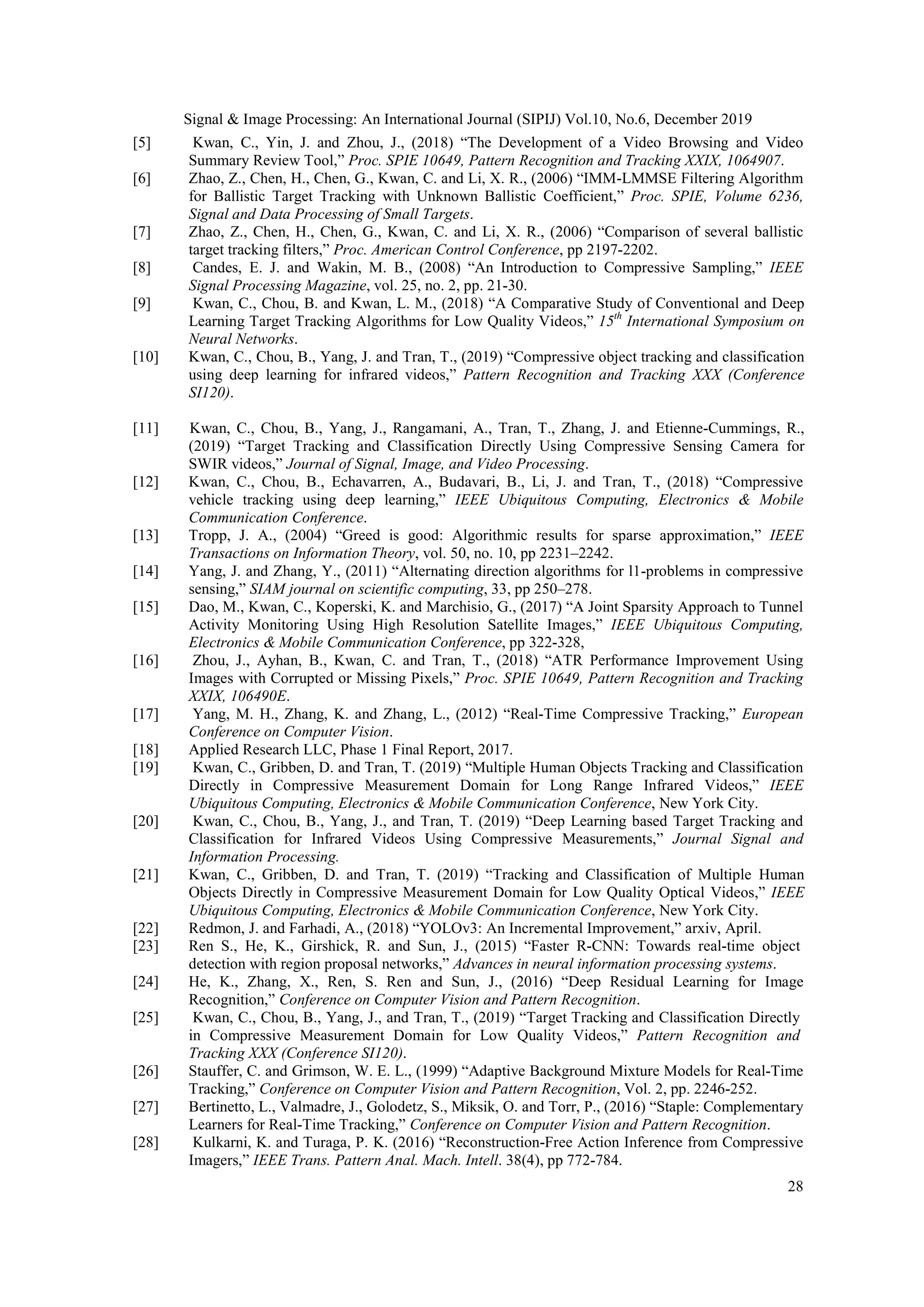 DEEP LEARNING BASED TARGET TRACKING AND CLASSIFICATION DIRECTLY IN ...