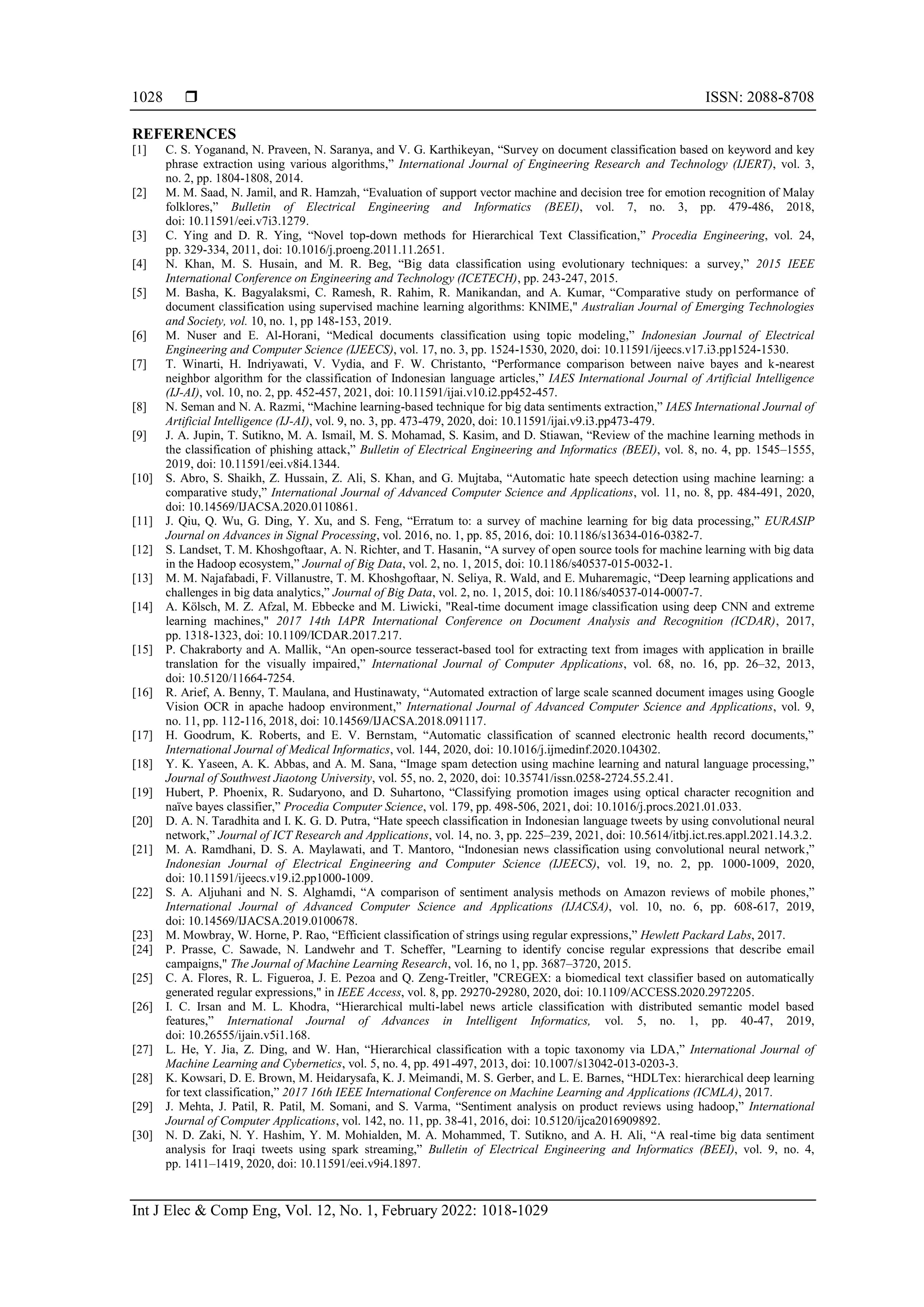 Automated Hierarchical Classification Of Scanned Documents Using Convolutional Neural Network