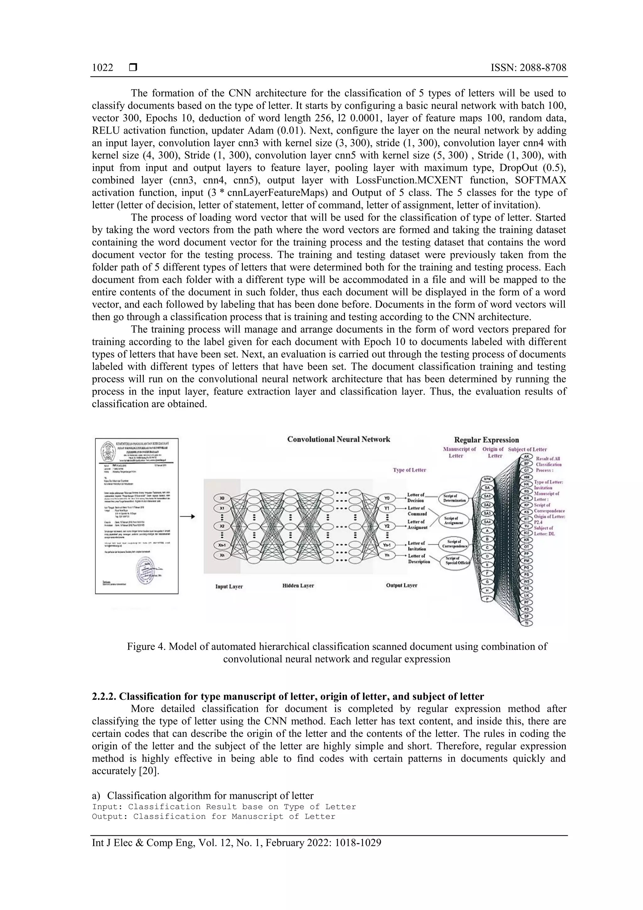 Automated hierarchical classification of scanned documents using convolutional neural network ...