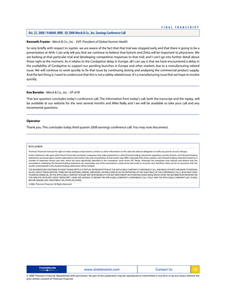 merck Earnings Transcript ( | PDF