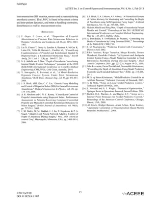 Linear Model Predictive Controller for Closed-Loop Control of Intravenous Anesthesia with Time ...