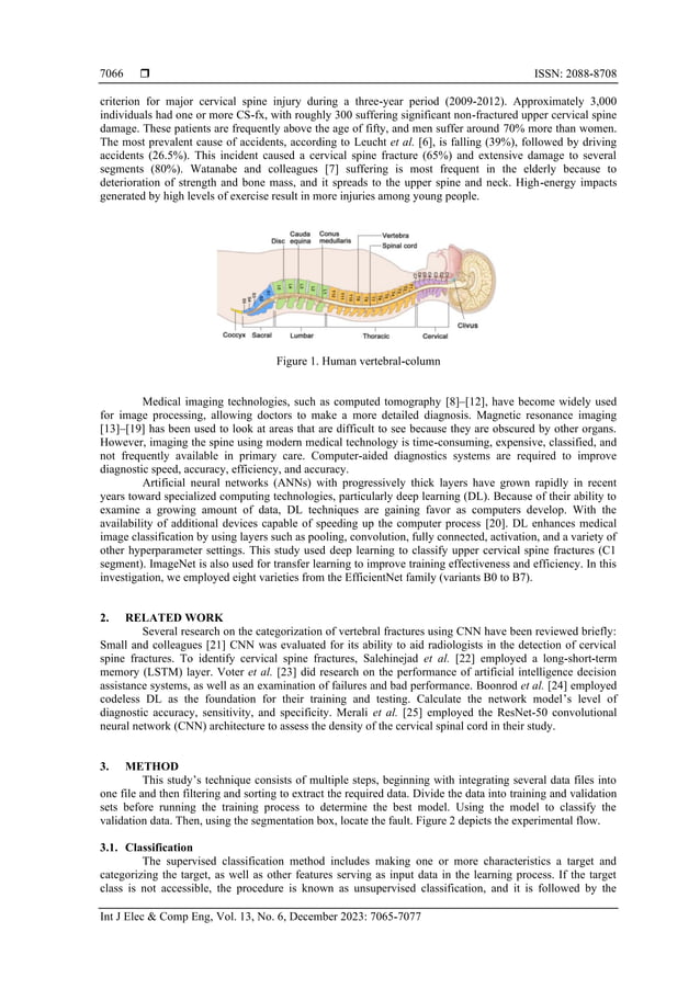 Classification of cervical spine fractures using 8 variants EfficientNet with transfer learning ...