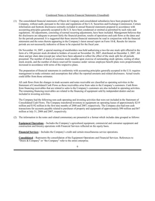 John Deere 2008 Q3 10Q | PDF