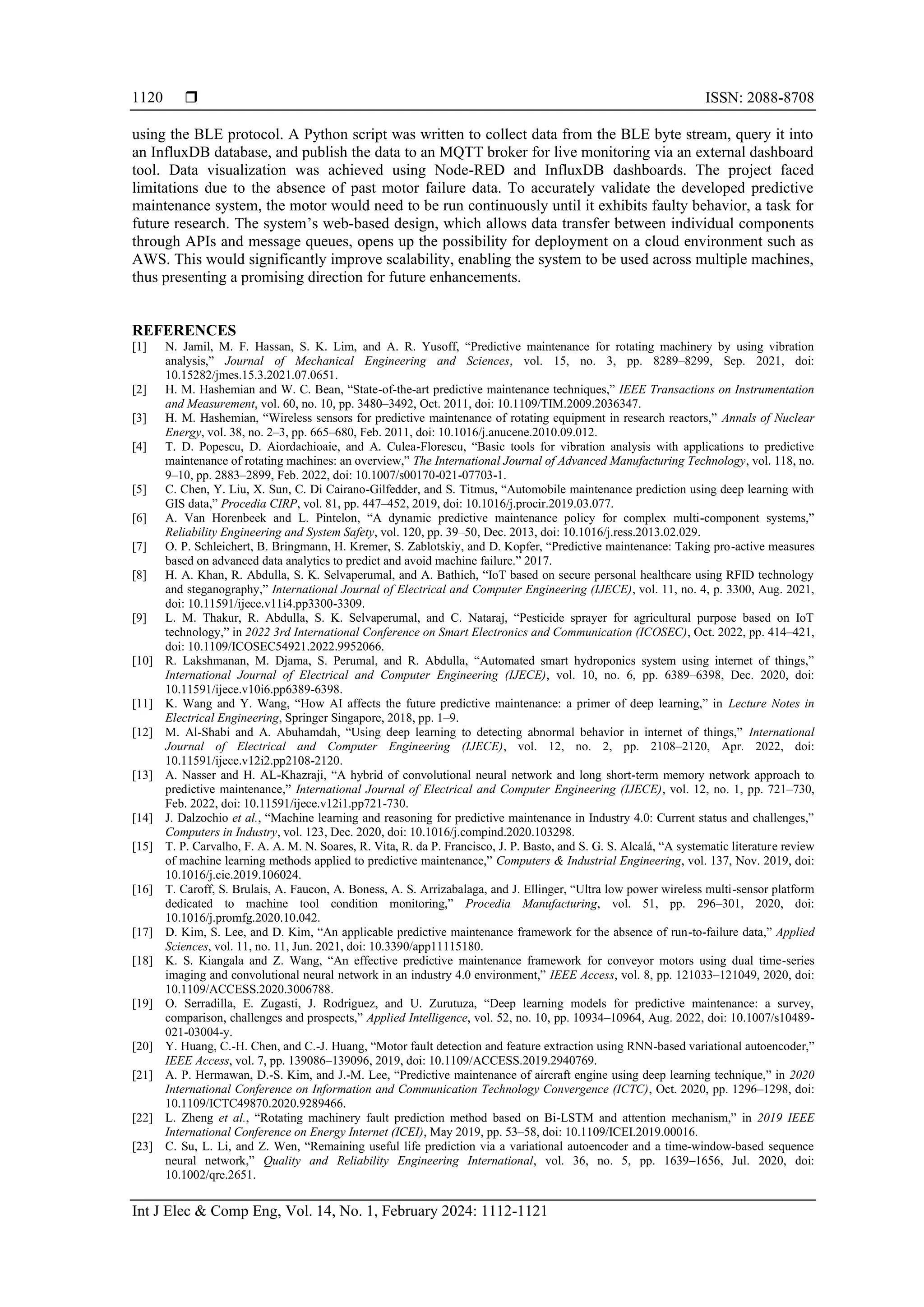 Predictive maintenance of rotational machinery using deep learning | PDF