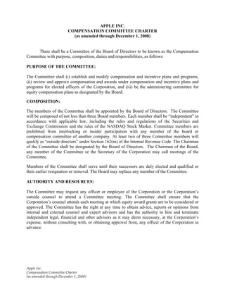 apple Compensation Committee | PDF