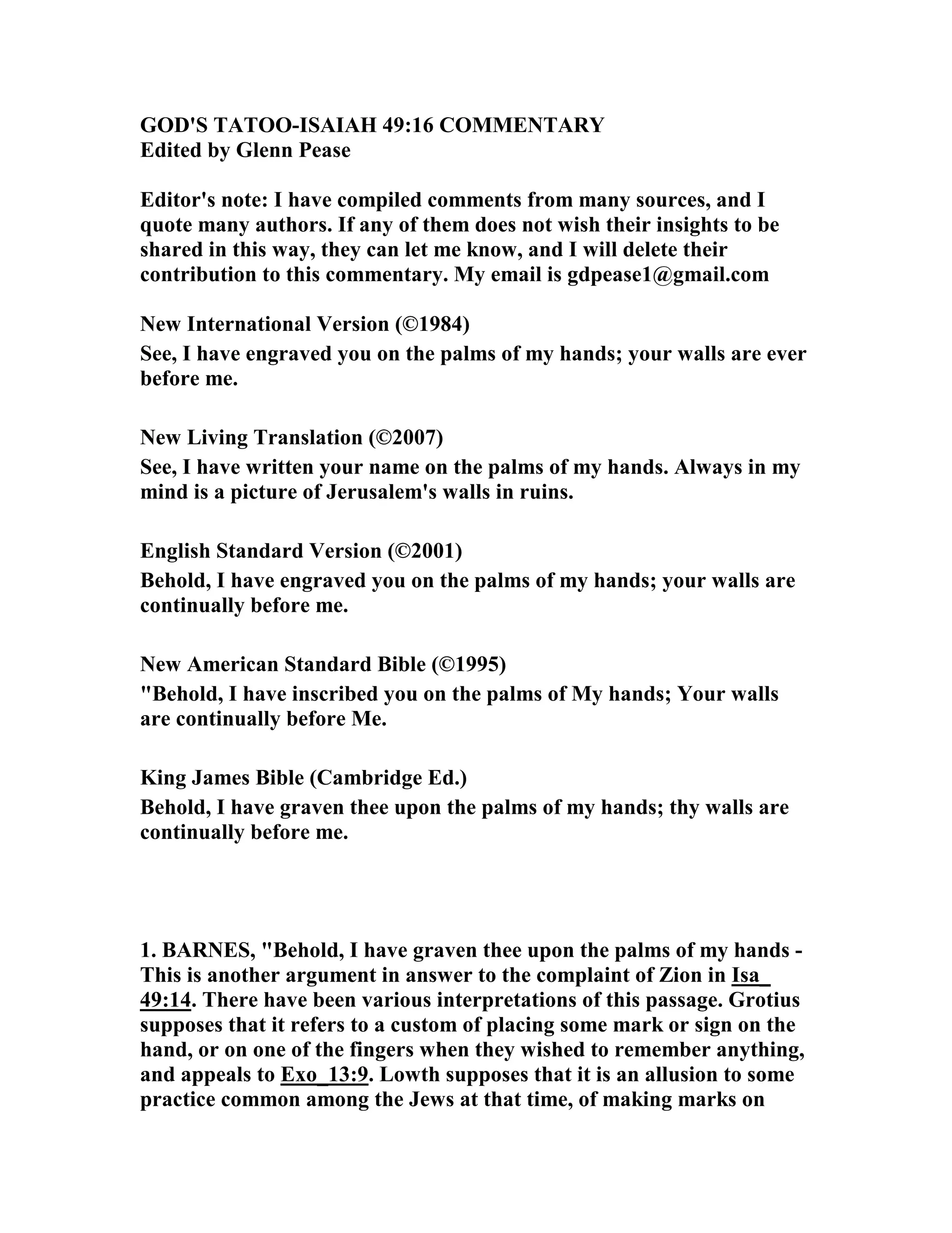 106328455 god-s-tatoo-isaiah-49-16-commentary | PDF