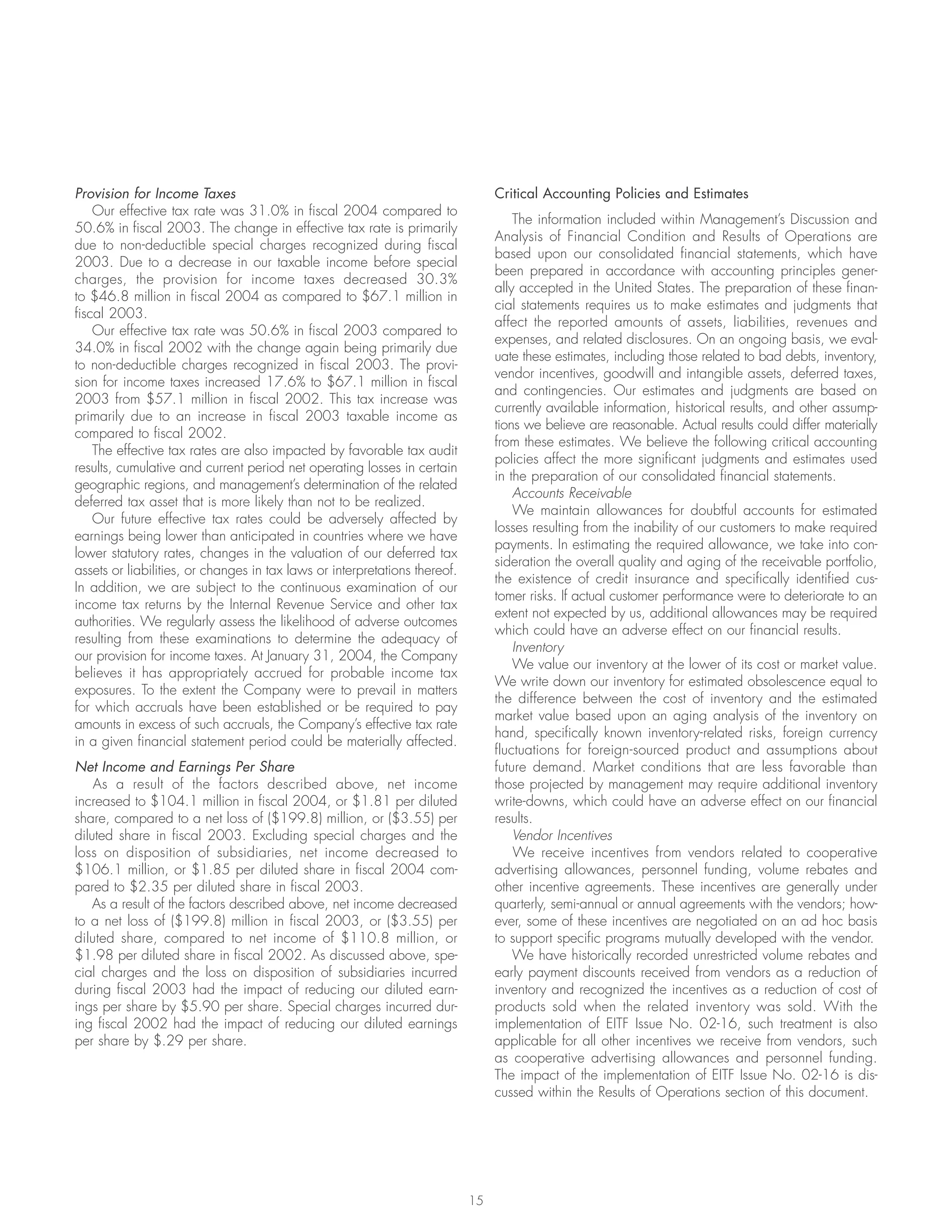 tech data Annual report 2004 | PDF