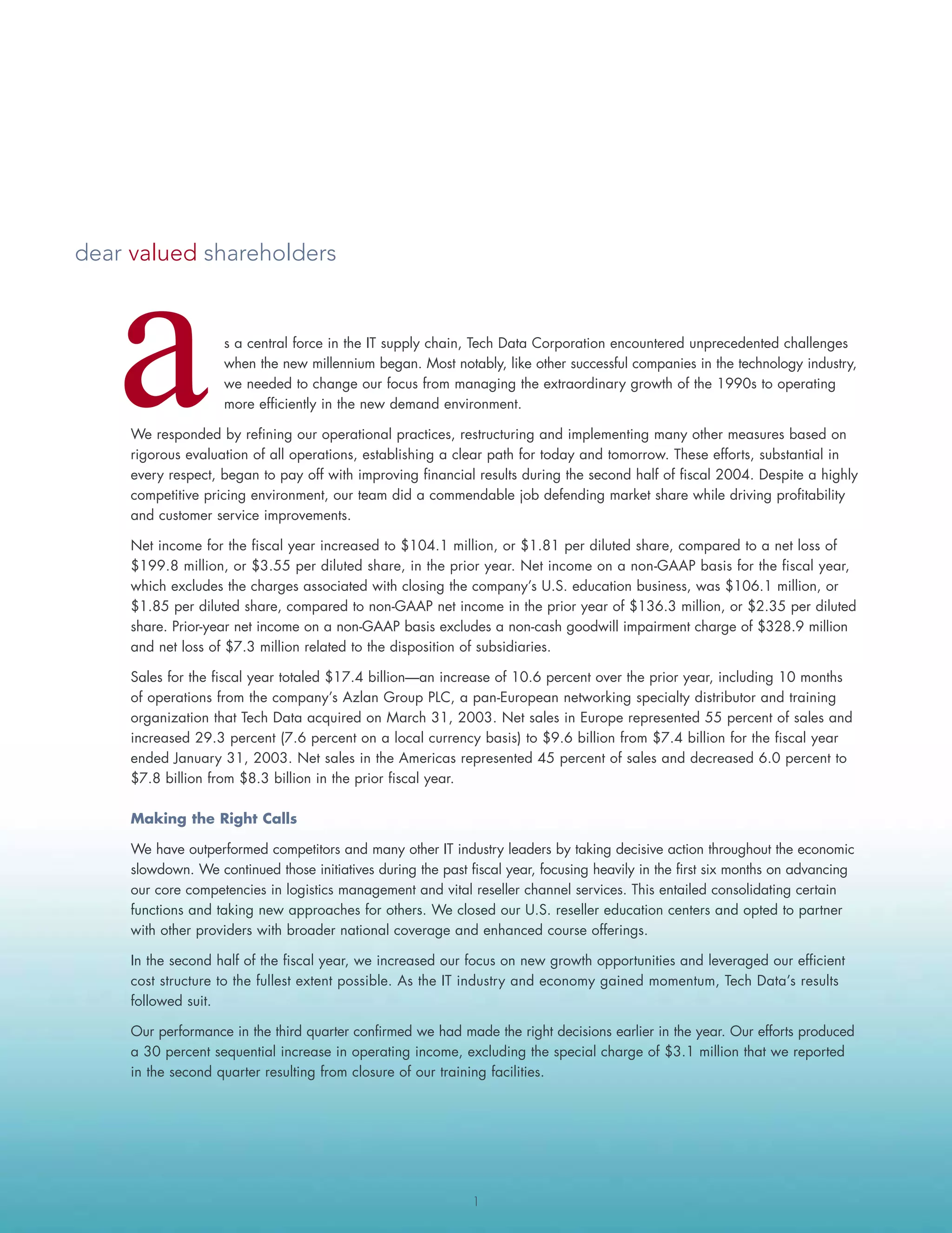 tech data Annual report 2004 | PDF