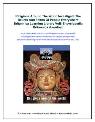 Religions Around The World Investigate The Beliefs And Faiths Of People ...