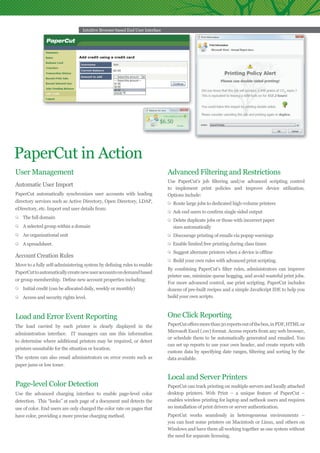 PaperCutNGFactSheetOverview | PDF