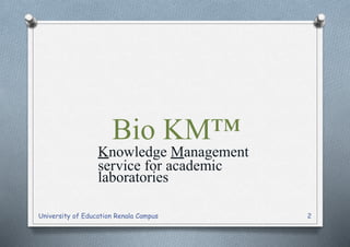 BioKM | PPT