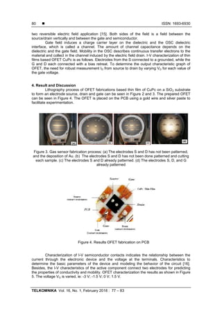 OFET Preparation by Lithography and Thin Film Depositions Process | PDF