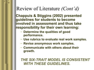 Teaching the Six Traits Holly Bembridge | PPT