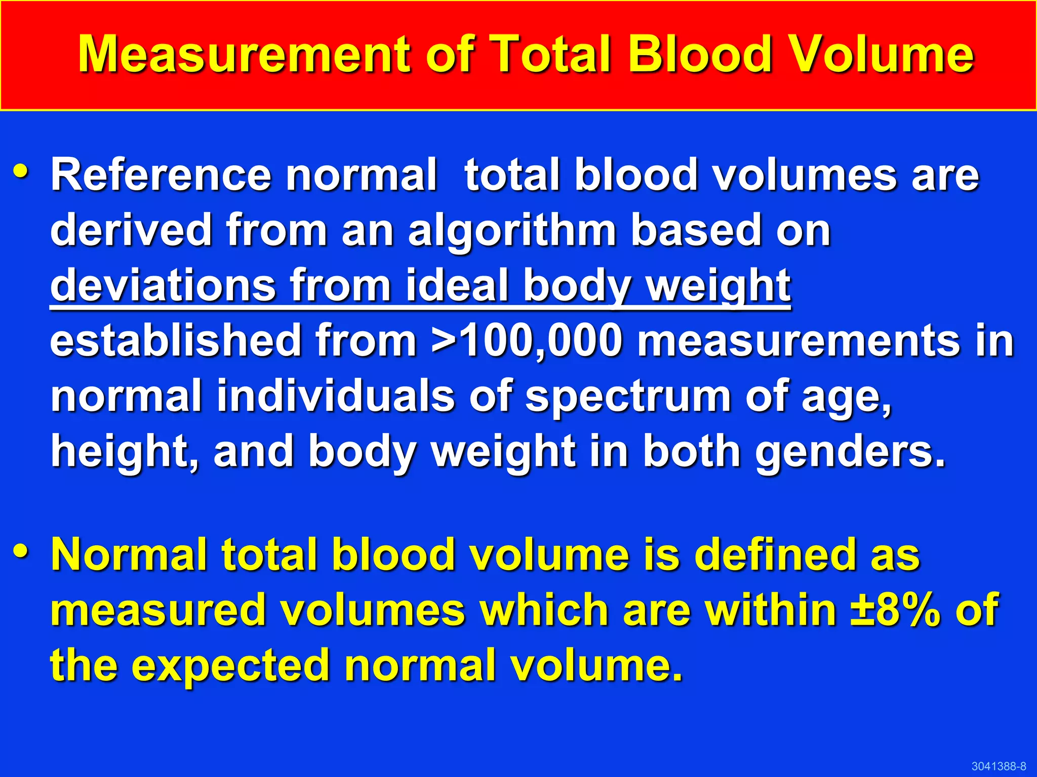 Blood Volume Measurement | PDF