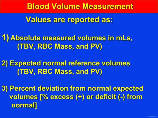 Blood Volume Measurement | PDF | Heart and Cardiovascular Diseases ...