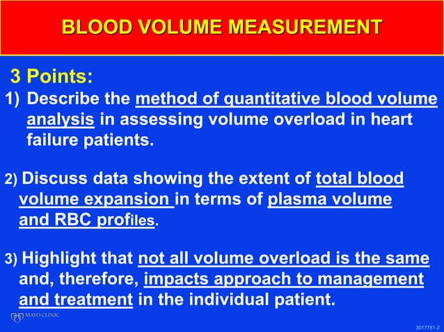 Blood Volume Measurement | PDF | Heart and Cardiovascular Diseases ...