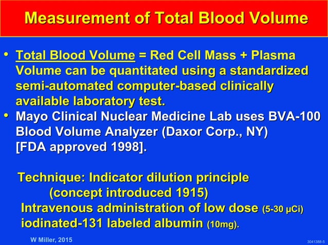 Blood Volume Measurement | PDF | Heart and Cardiovascular Diseases ...