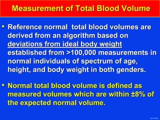 Blood Volume Measurement | PDF