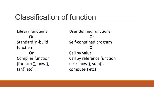 Storage Classes and Functions | PPT