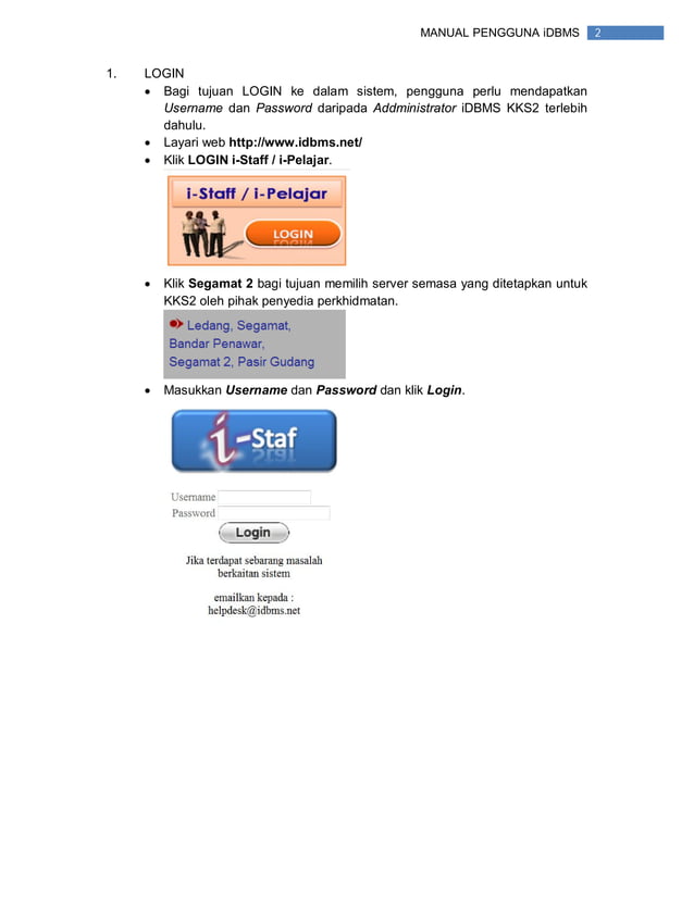 manual pengguna iDBMS | PDF