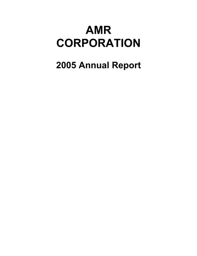 AMR Annual Report 2005 | PDF