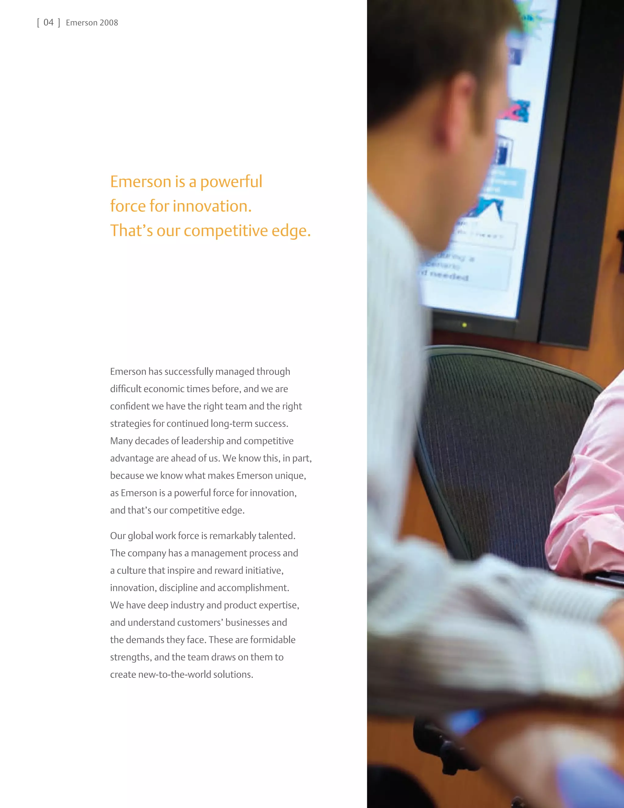 emerson electricl annual reports 2008 | PDF