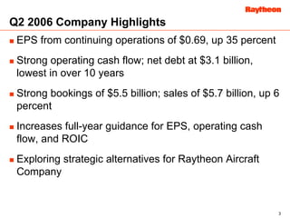 raytheon Q2 Earnings Presentation | PDF