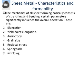 Sheet metal forming process Chapter 7 | PPT