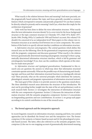 On Information Structure Meaning And Form Kerstin Schwabe Susanne ...