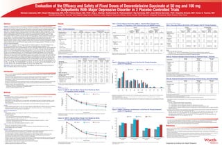 wyeth Pristiq Low Dose Data Poster | PDF