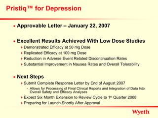 wyeth 1st Quarter Earnings Presentation | PPT