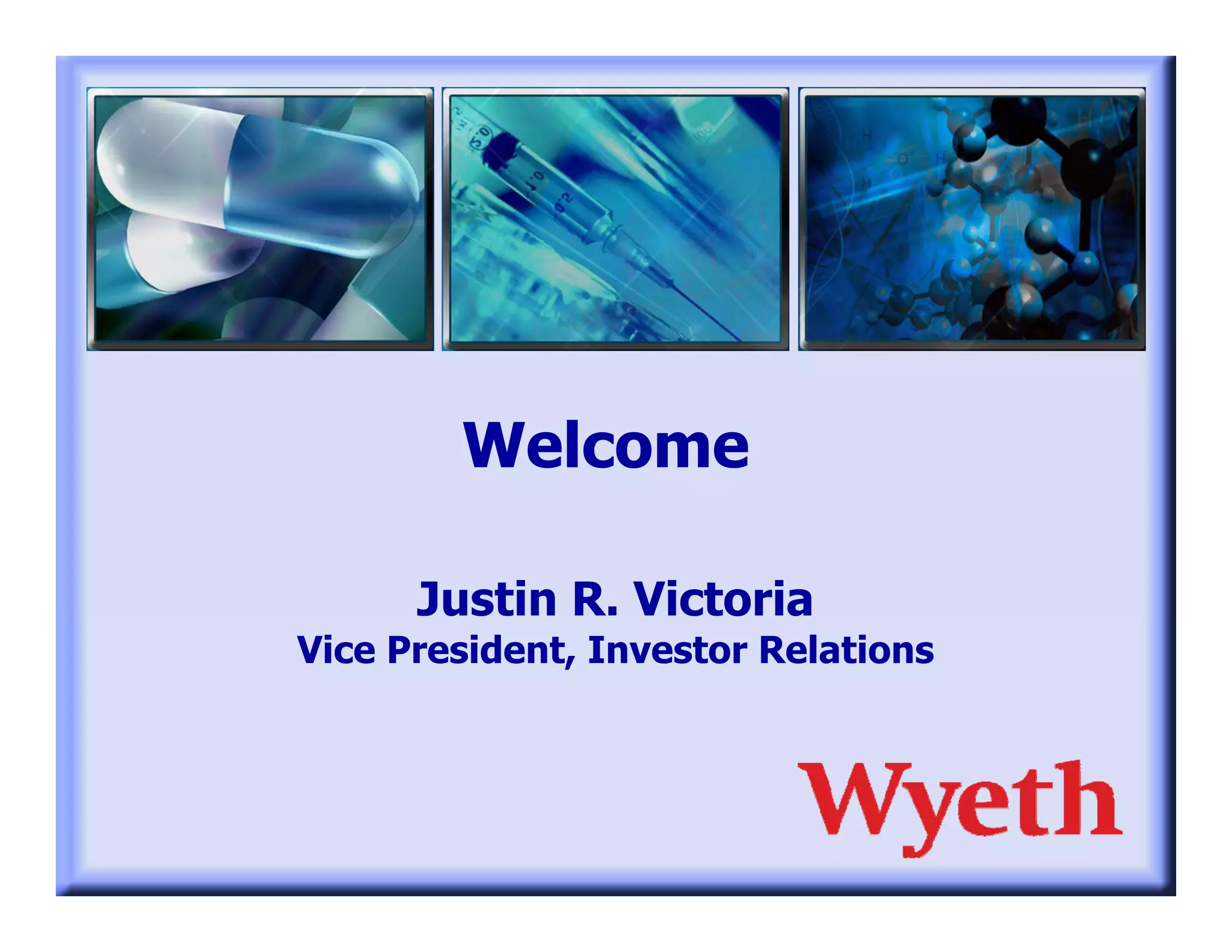 wyeth 2006 Analysts Meeting Presentation | PPT